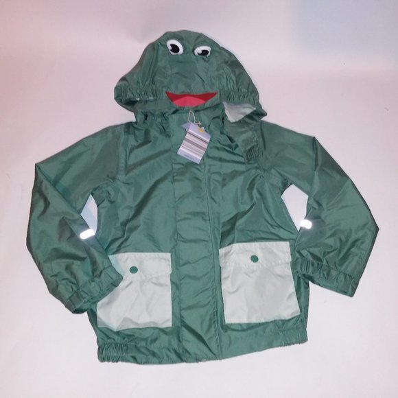 Lily & Dan | Jackets & Coats | Lily Dan Rain Coat Kids Boys Green Frog ...